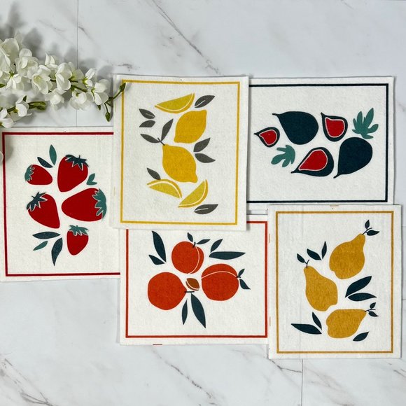Ciroa | Kitchen | Set Of 5 Fruit Pattern Ciroa Go Eco Swedish ...